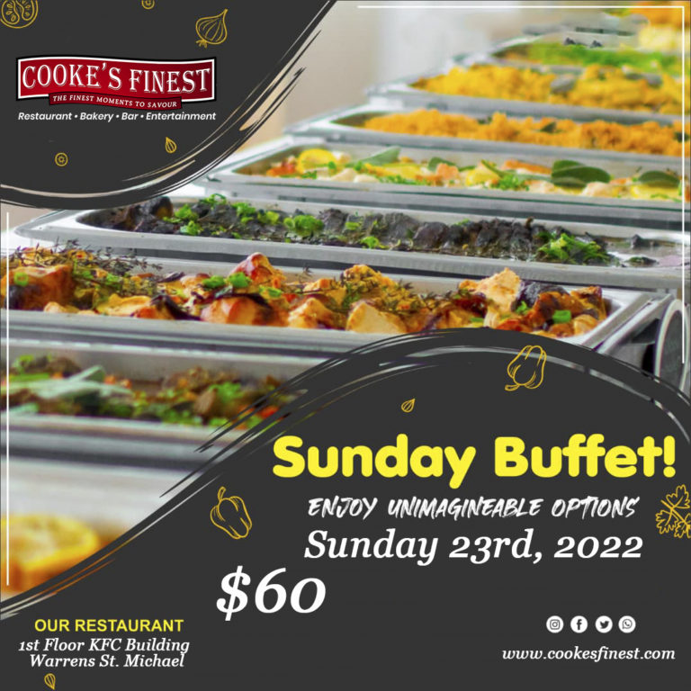 Sunday Buffet – Cakes and gourmet desserts in Barbados – Cooke's Finest